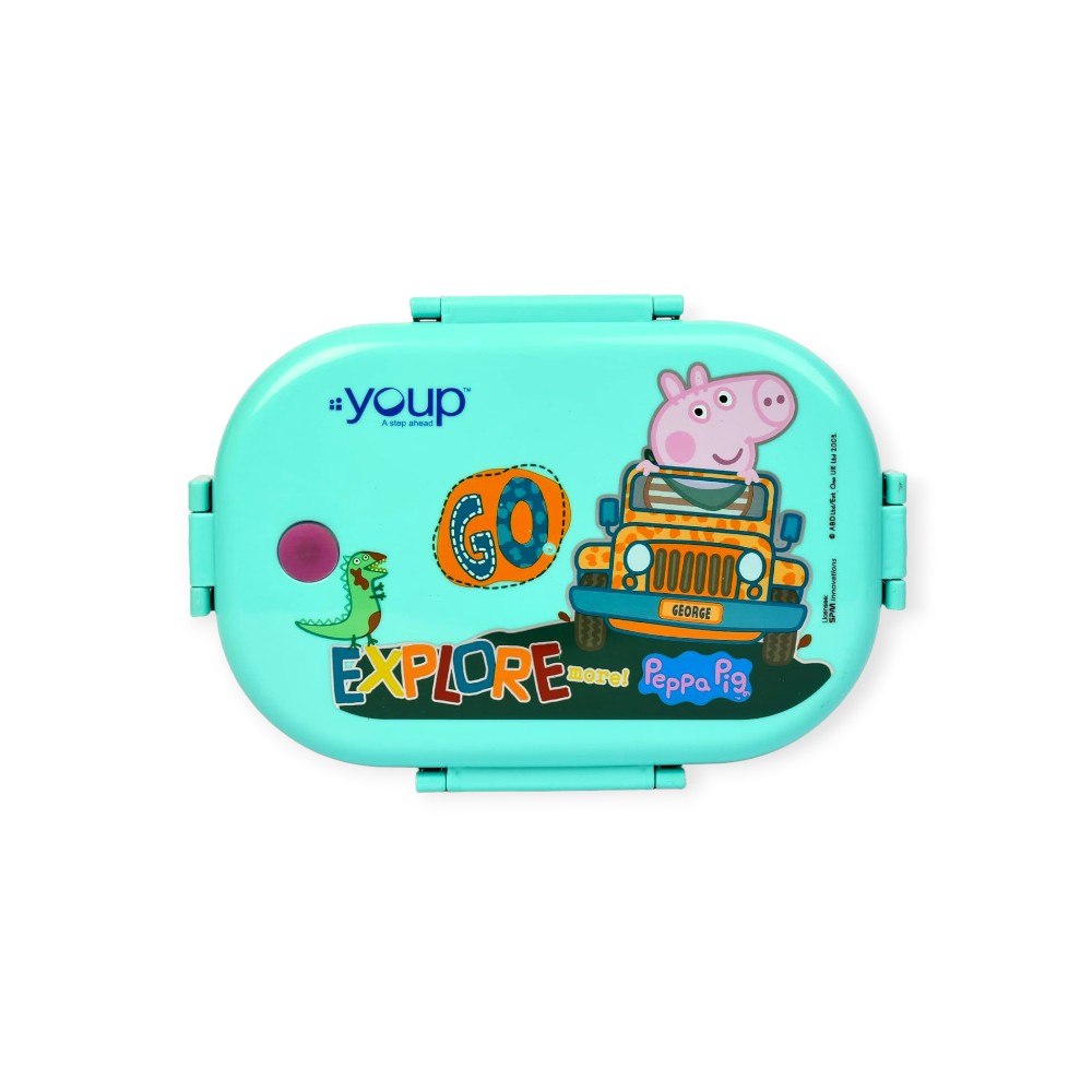 YOUP Stainless Steel Kids Lunch Box Happy BITE 700 ml – Peppa Pig Theme ...